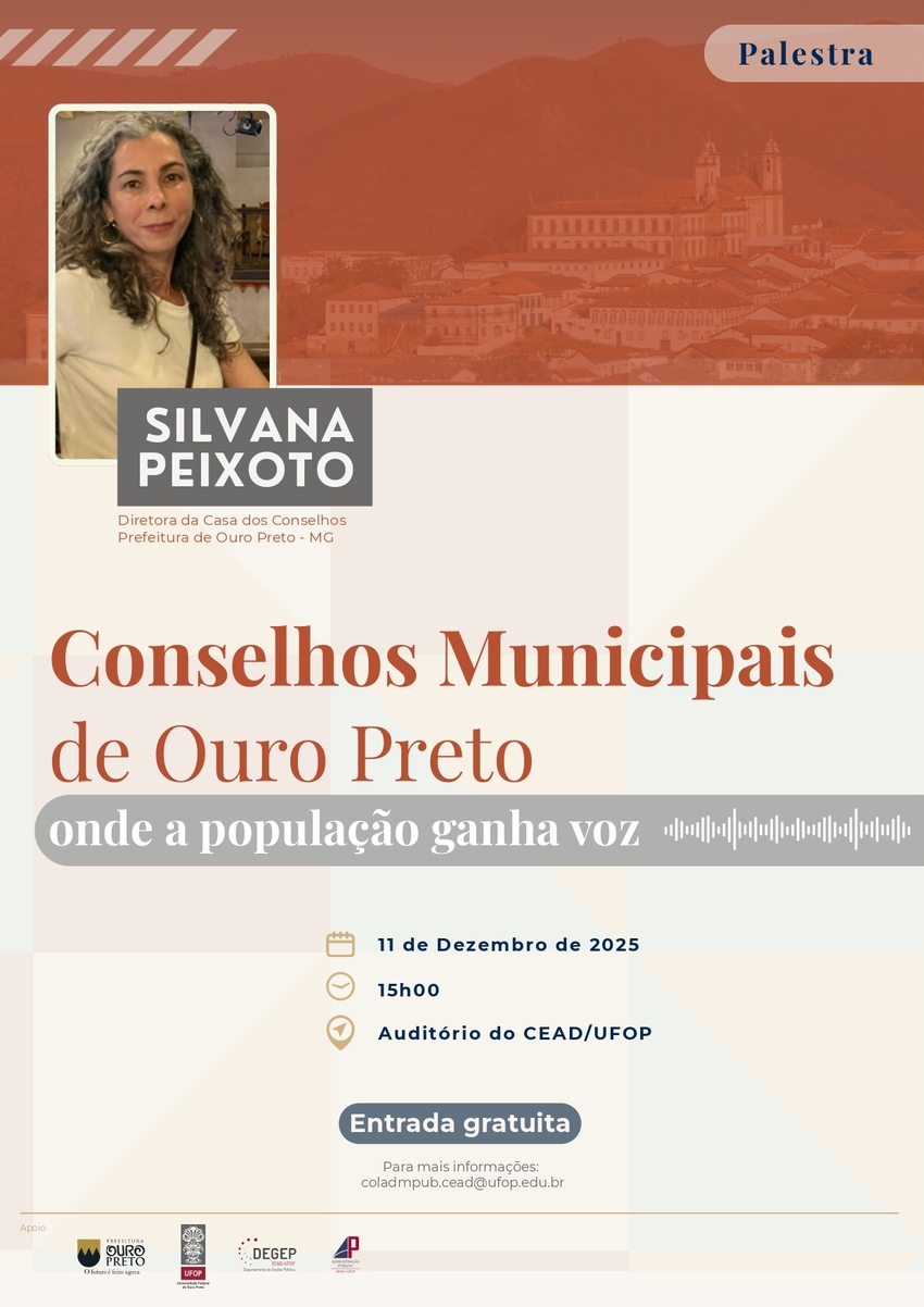 Palestra: Onde a população ganha voz | Universidade Federal de Ouro ...